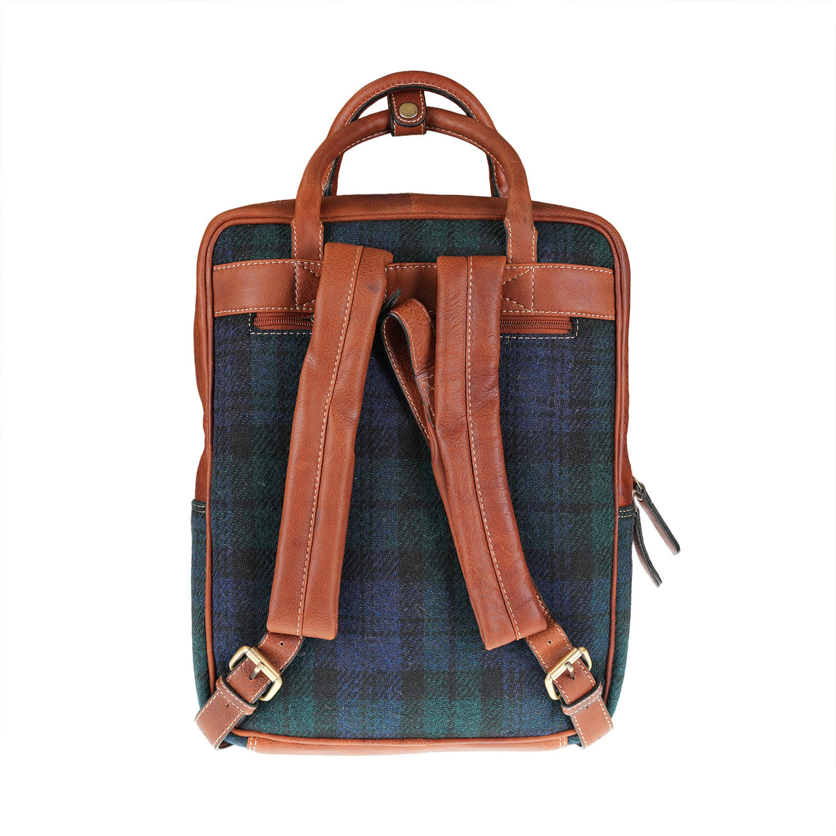Harris Tweed & Leather Large Backpack – Marchbrae