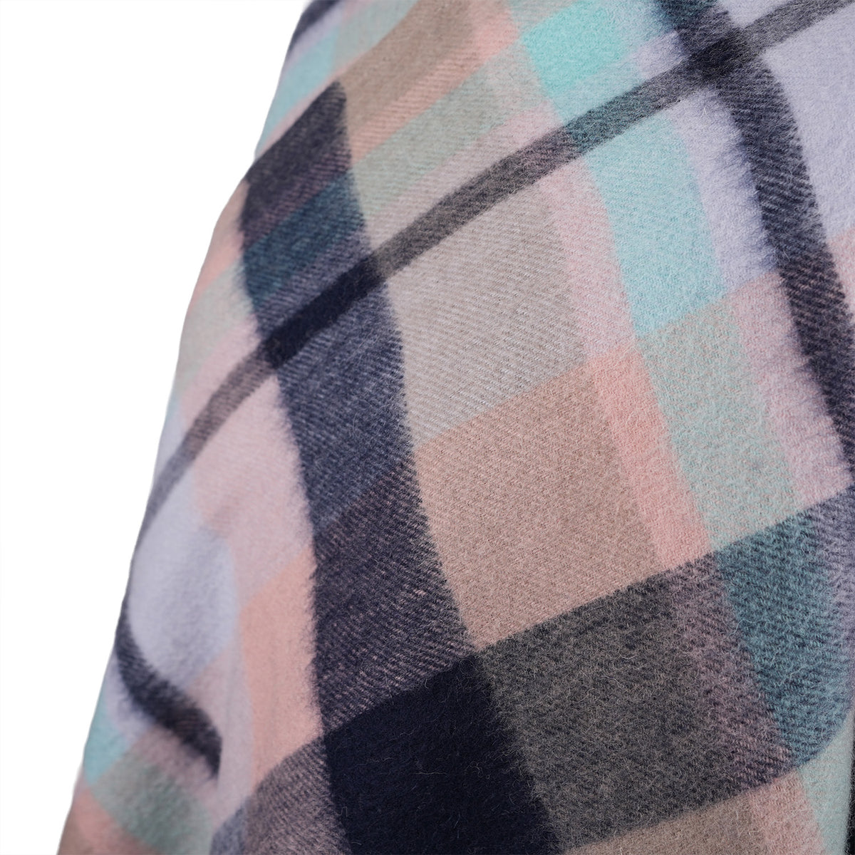 Mini Me Children's Cape Edinburgh Lambswool Myriad Check - Navy/Greige ...