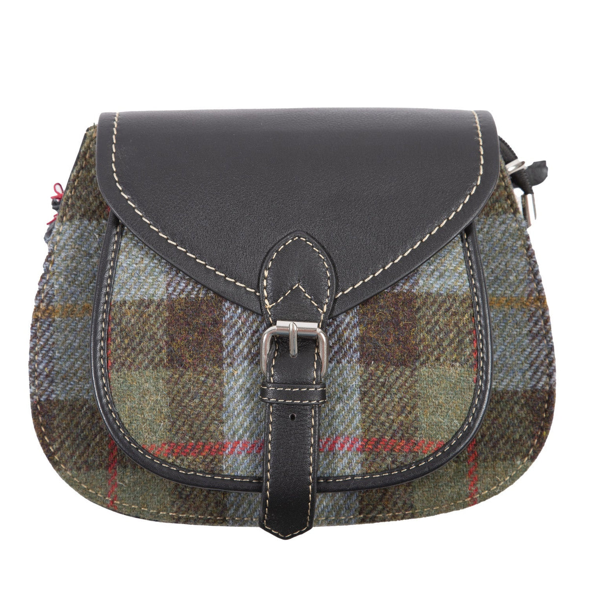 Ladies Ht Leather Shoulder Bag Lovat Check / Black – Marchbrae