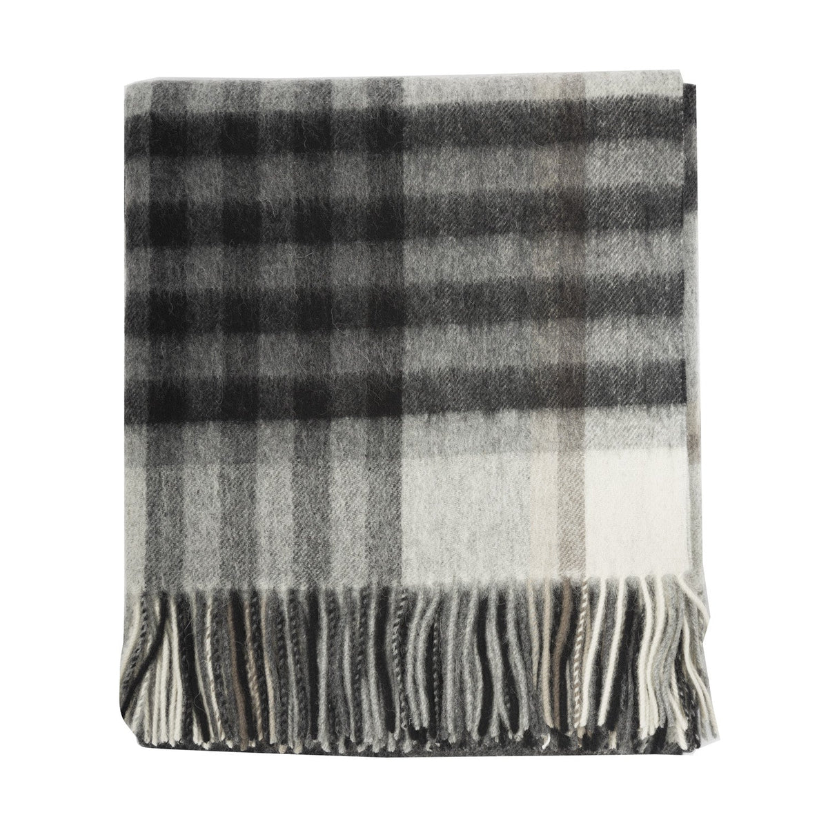 Mini Me Children's Cape Edinburgh Lambswool Chequer Tartan Dk Grey ...