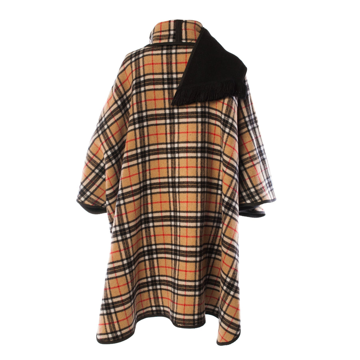 Ladies Wool Blend Reversible Cape Black – Marchbrae