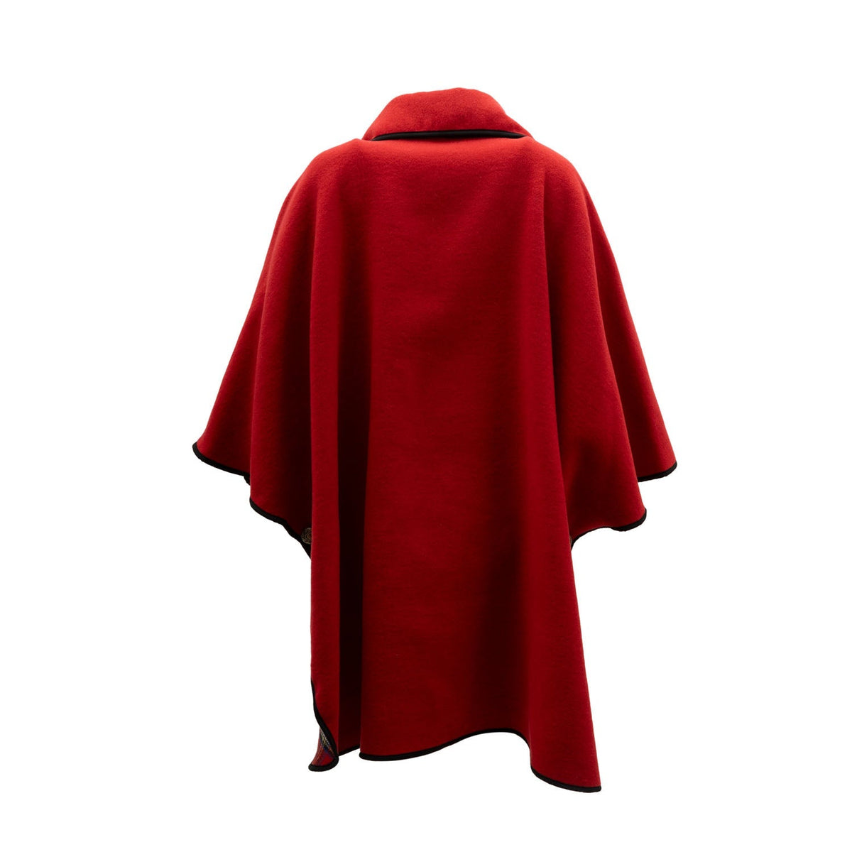 Ladies Wool Blend Reversible Cape Red/Royal Stewart – Marchbrae